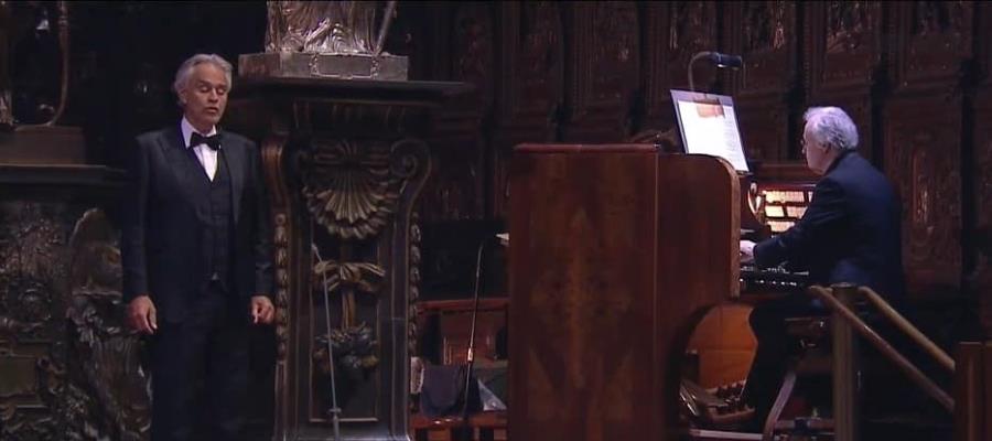 Ofrece Andrea Bocelli concierto de esperanza desde Catedral de Milán