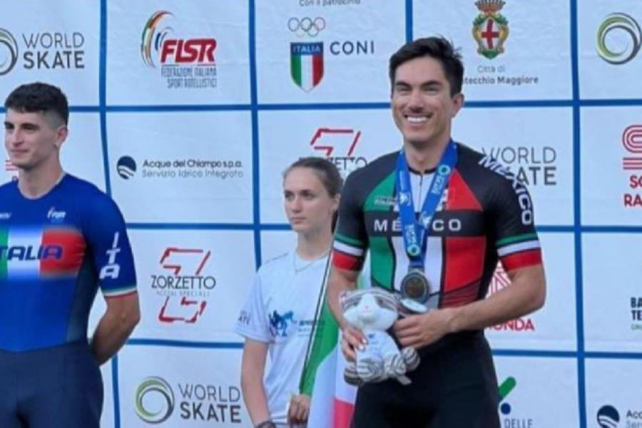 Mexicano conquista medalla de bronce en Mundial de Patinaje de Velocidad