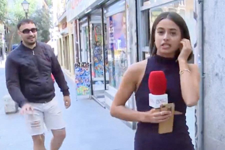 Agreden sexualmente a reportera en España durante transmisión en vivo